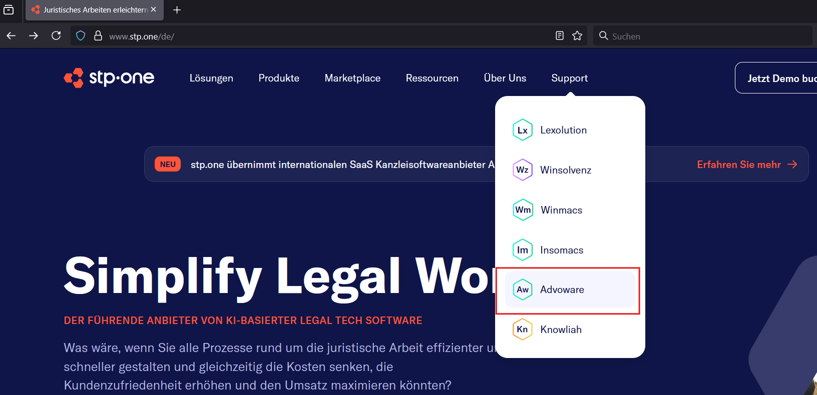 advoware Manager (Anleitungen) – stp.one Help Center