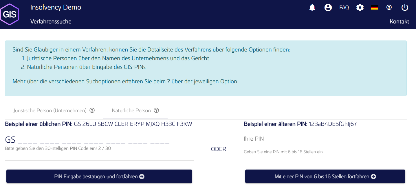Die Verwendung der GIS-PIN – stp.one Help Center